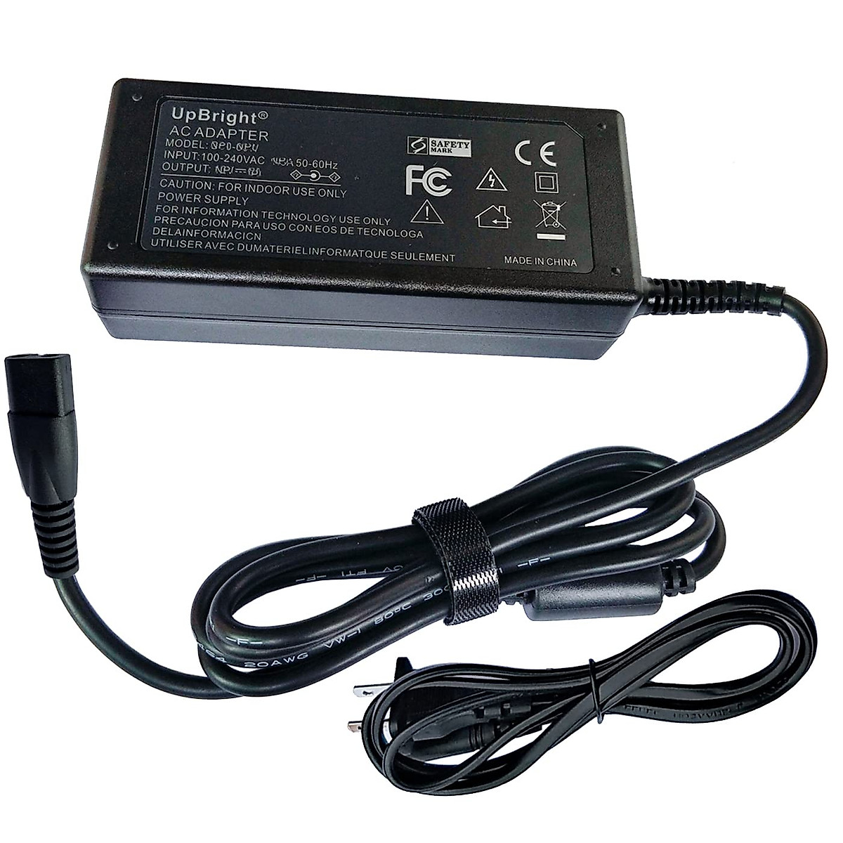 UpBright 2-Prong 15V AC DC Adapter Compatible with Brookstone Max 2 Max2 139712 792451 Cordless Massager Powerful Percussion Massage 3YE Switching GQ60-150300-AC 15VDC 3A Power Supply Battery Charger