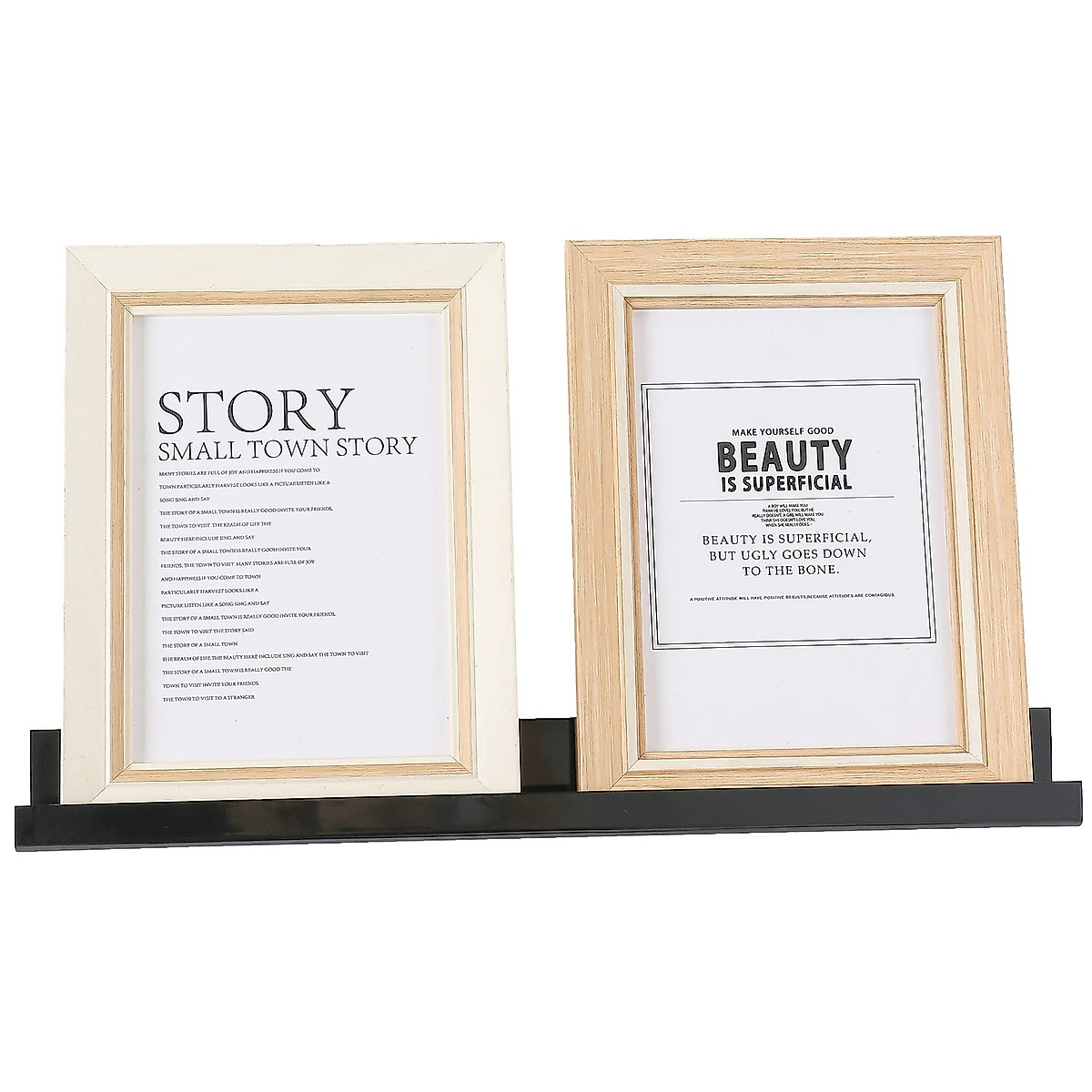 Sooyee 6 Pack Book Shelves,15 Inch Floating Shelf Display Shelf,Acrylic Shelves for Wall,Reading Nook,Funko Pop Display Case,Corner Floating Shelves Black