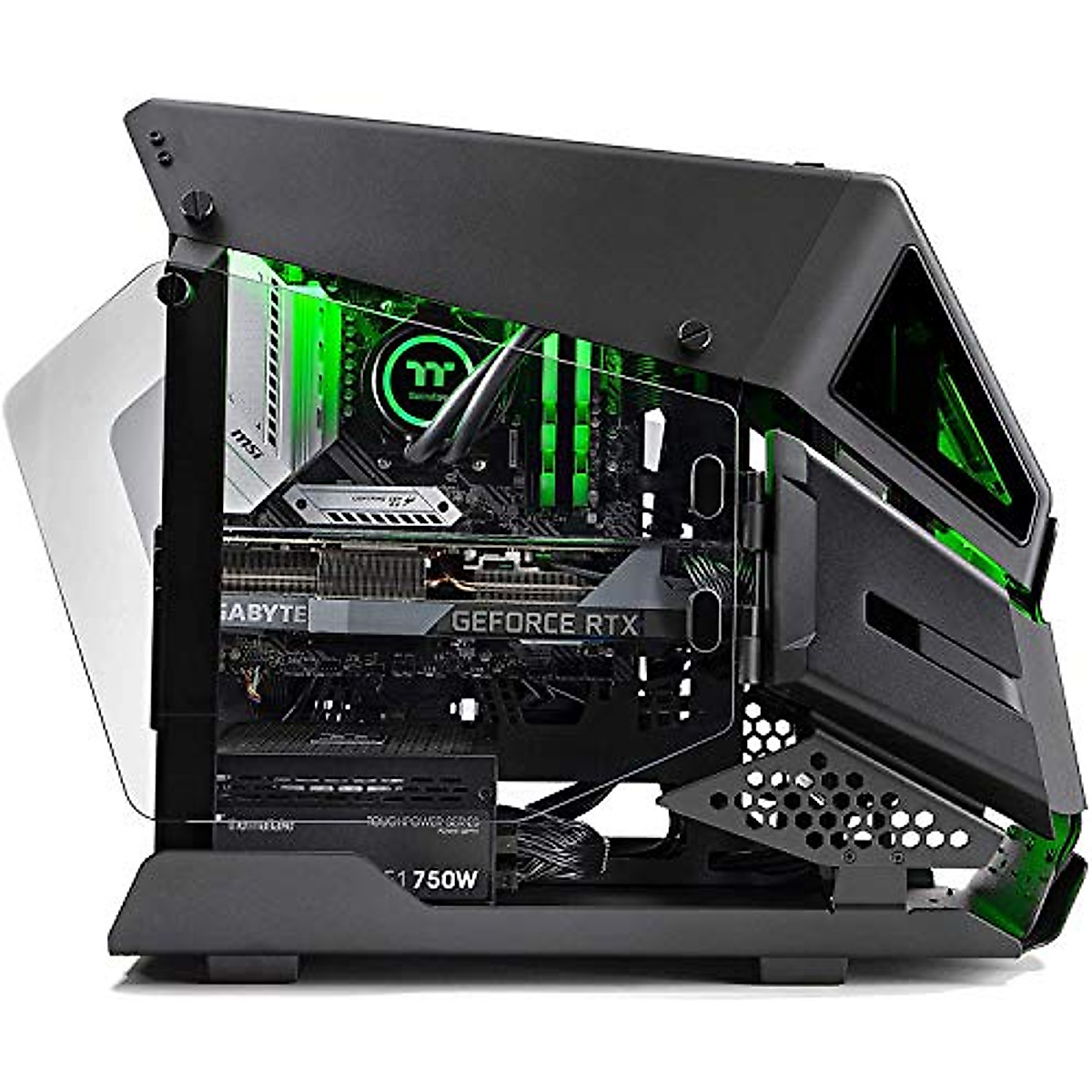 Thermaltake AH-370 Liquid-Cooled PC (AMD Ryzen 7 3700X, RTX 3070, 16GB RGB 3600Mhz DDR4 ToughRAM RGB Memory, 1TB Gen4 NVMe M.2, WiFi, Win 10 Home) Gaming Desktop Computer AHT2-B550-A37-LCS