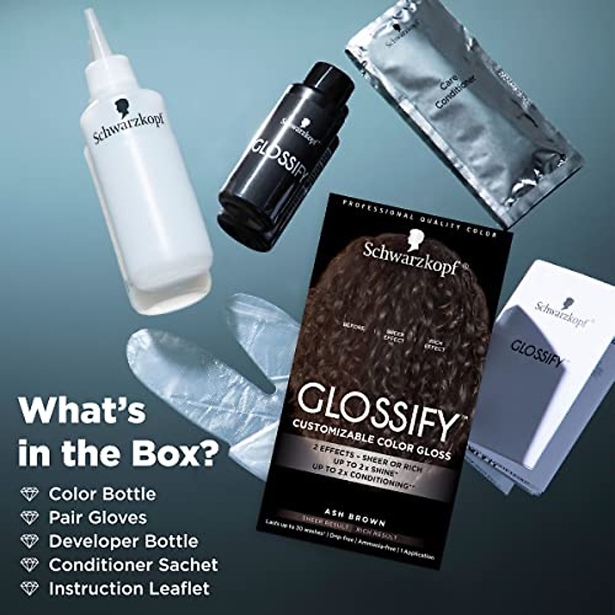 Schwarzkopf Glossify Customizable Color Gloss, Ash Brown