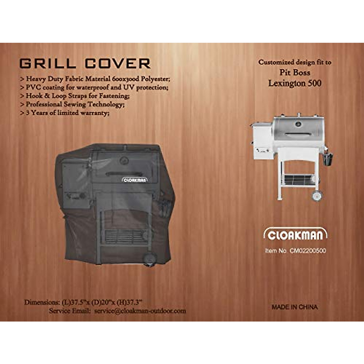 Cloakman Heavy Duty Grill Cover fits Pit Boss Austin Lexington 500 Pellet Smoker Grill Cover