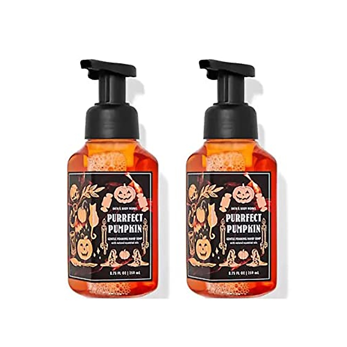 Bath & Body Works Purrfect Pumpkin Gentle Foaming Hand Soap 8.75 Ounce 2-Pack (Purrfect Pumpkin), 17.5 Ounce, 1.47 pounds