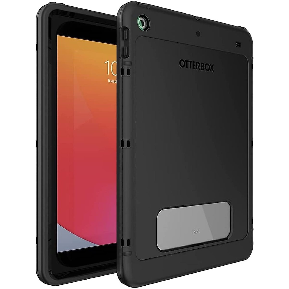 OtterBox ResQ Series Waterproof and Dustproof Case for iPad 7th, 8th & 9th Gen (10.2" Display - 2019, 2020 & 2021 Version - Only) - with Hand Strap - Non-Retail Packaging - Black
