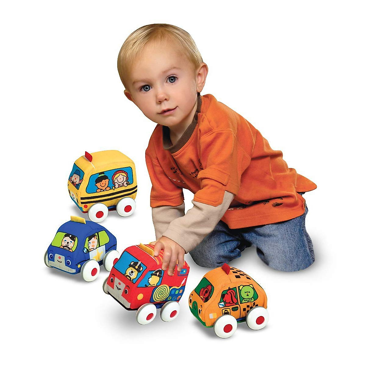 Melissa & Doug Pull-Back Vehicle: K's K i d s Series Learning Toy Set Bundle with 1 Theme Compatible M&D Scratch Fun Mini-Pad (09168)