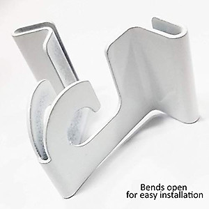 STORE FIXTURES DIRECT Extra Heavy Duty White Aluminum Drop Ceiling Hooks, One Piece Ceiling Grid Clips - 10 Pack