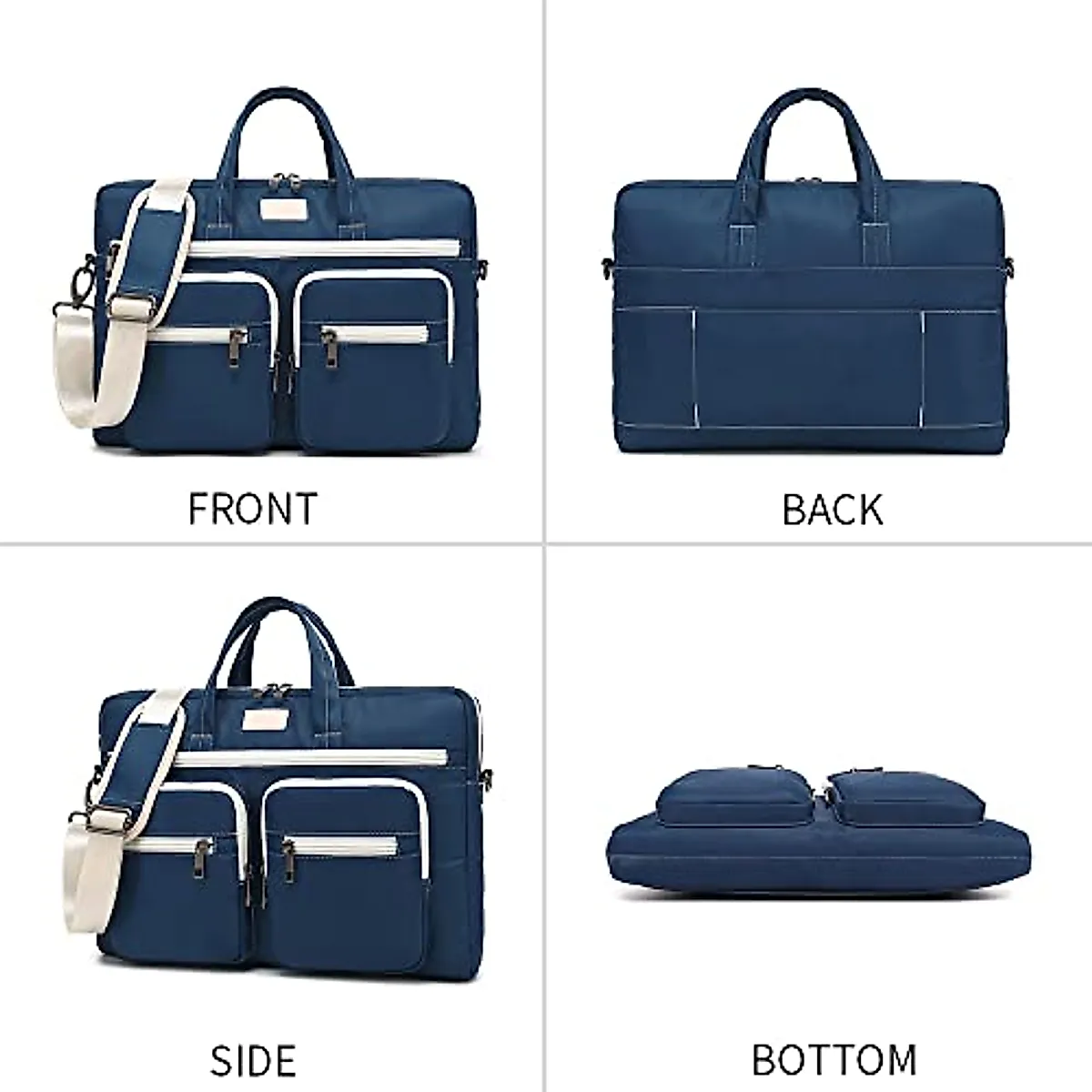 SHWN Pattern 15 "Waterproof Laptop Shoulder Messenger Bag with 14" -15.6 "Bounce Bubble protection (blue)