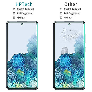 HPTech (2 Pack) Designed for Samsung Galaxy S20 FE, Galaxy S20 FE 5G, Galaxy S20 FE 5G UW Tempered Glass Screen Protector, 9H Hardness, Support Fingerprint Reader, Case Friendly