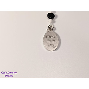 St. Rocco White Howlite & Jet Black Car/Vehicle Rosary