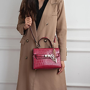 MKF Collection Satchel Bag for Women, Vegan leather Crossbody Bag Handbag Top-Handle Purse By Mia K