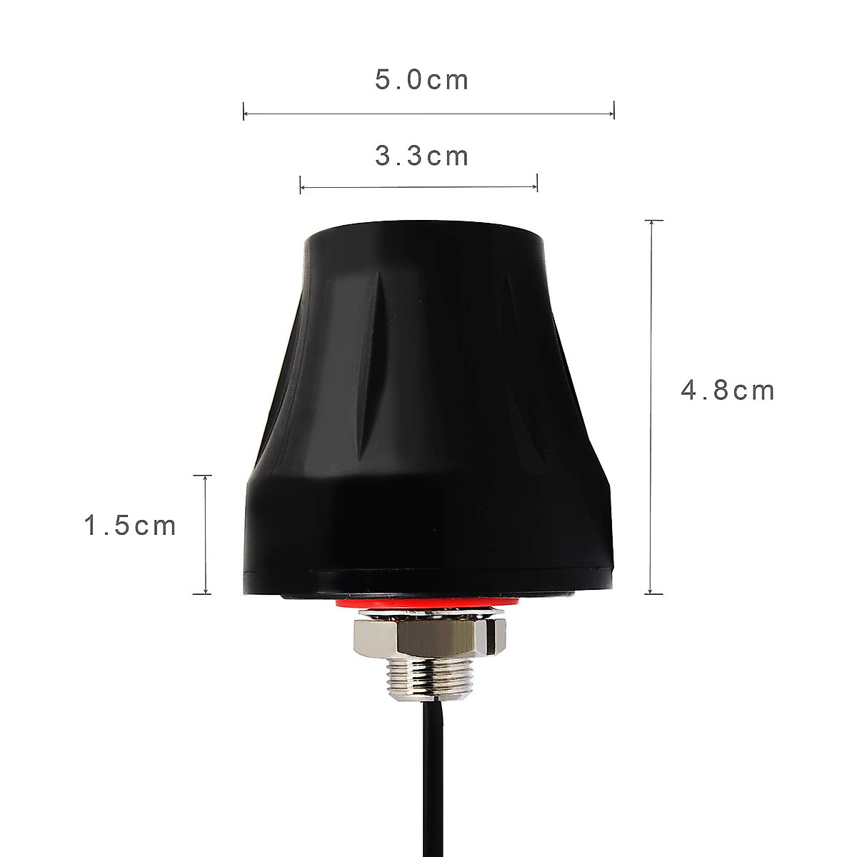 Waterproof Dual Band WiFi 2.4GHz 5GHz 5.8GHz Mini Omni-Directional 5dBi Wall Mount Outdoor RP-SMA Male Antenna for WiFi Router Hotspot Wireless Network Card Security IP