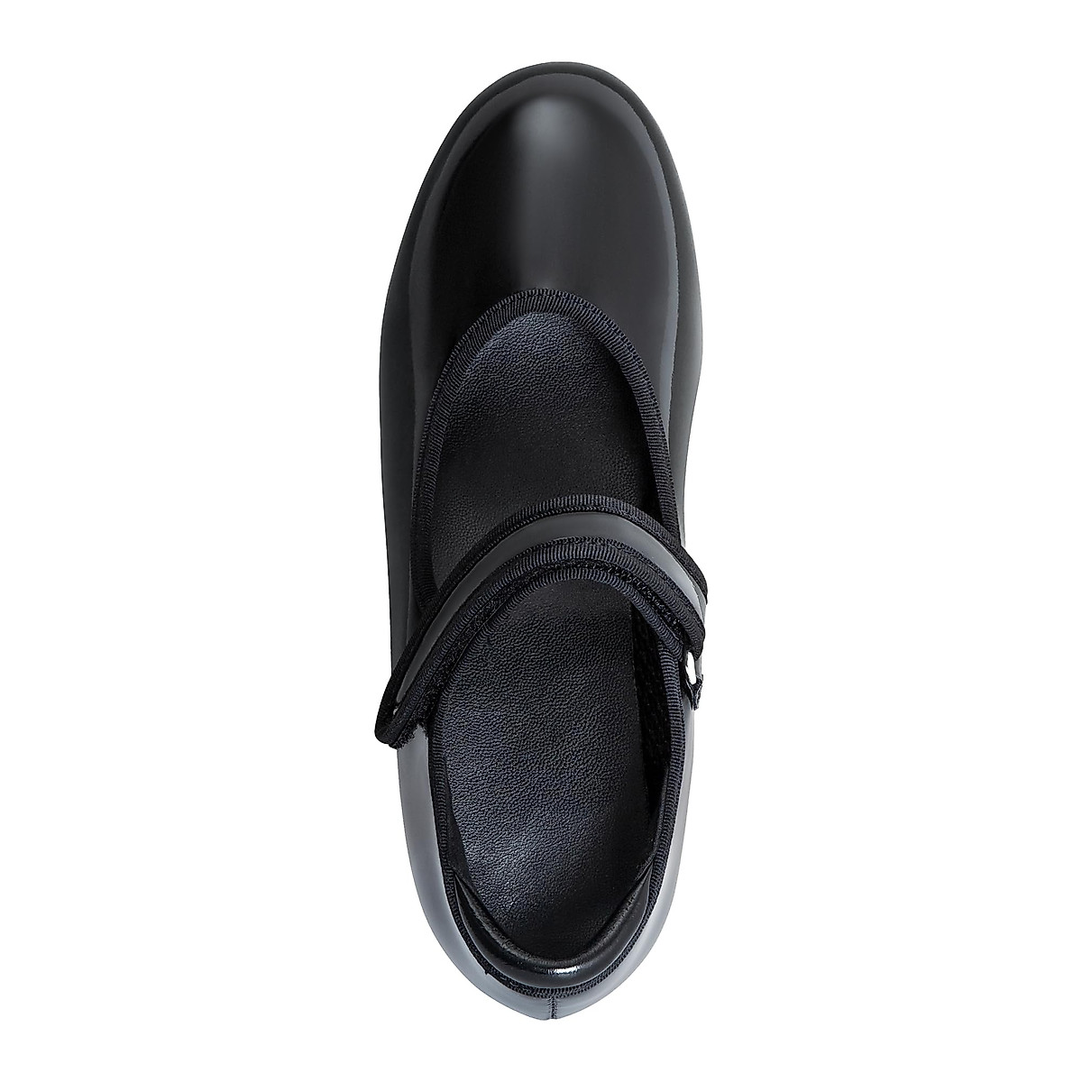 Linodes Economy Unisex-Child Easy Strap Tap Shoe for Girls and Boys Tap Flat-Black Patent-10M-Little Kid