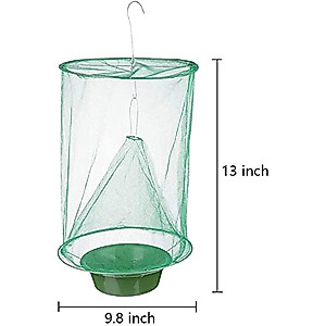 Sutify 6 Pack Fly Trap Garden Ranch Orchard Trap,Ranch Fly Trap Flay Catcher, The Most Effective Trap Ever Made with Pots Flay Catcher 2021 New Fly Red Drosophila