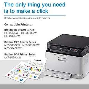 7Magic Remanufactured Drum Unit Replacement for Brother DR221CL DR-221CL DR221 DR 221 CL DR221CL for Brother MFC-9130 MFC-9130CW MFC-9330 CDW MFC-9340 HL-3170CDW HL-3180CDW HL-3140CW Printer 4 Pack