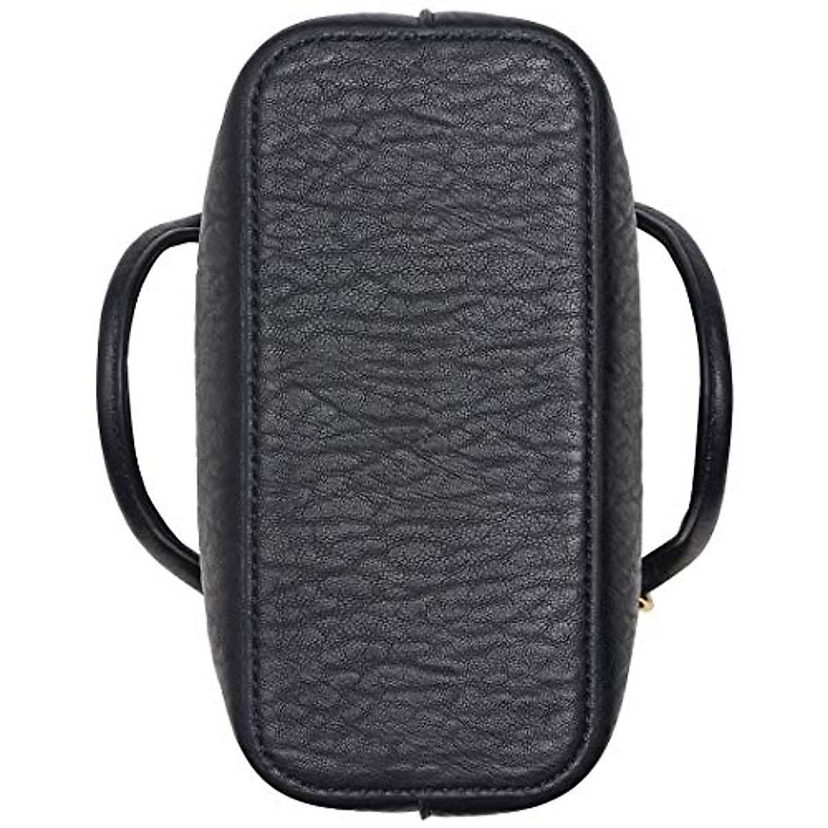 Calvin Klein Gabrianna Bubble Lamb Mini Tote Crossbody, Black/Gold