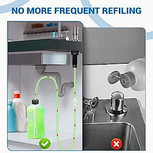 Yofidra Sink Soap Dispenser Extension Tube Kit, Upgraded 47" Under Counter Kitchen Sink Dish Soap Dispenser Hose with Check Valve for Prevent Backflow