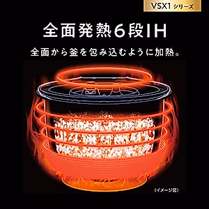 Panasonic SR-VSX181-W Steam & Variable Pressure IH Rice Cooker 10 Go Cook IoT Compatible White 100V