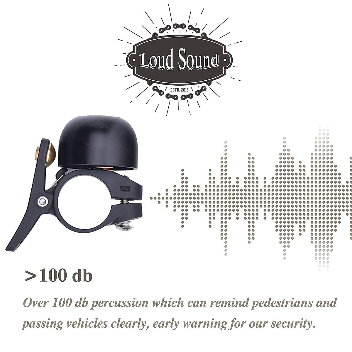 Sportout Copper Alloy Bike Bell, Classic Bicycle Bell, Loud Sound Bike Ring for Road Bike, Mountain Bike, City Bike, Sports Bike, Cruiser Bike, BMX Bike(1 Pack)