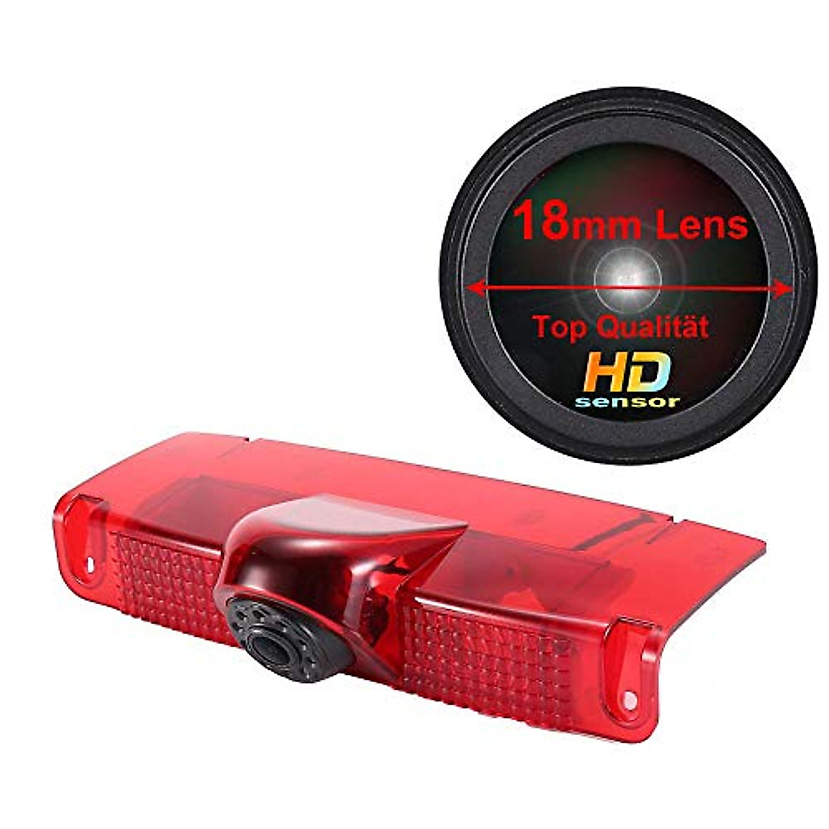 Navinio Super HD 1280*720 Pixels Car Third Roof Top Mount Brake Lamp Camera Brake Light Rear View Backup Camera for Chevrolet Express GMC Savana Vans Exporer Vans Cargo Reverse Parking Camera