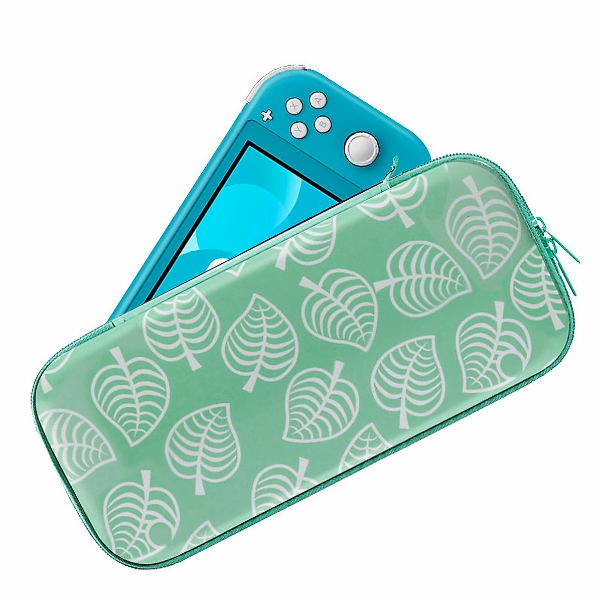Carry Case for Nintendo Switch Lite ,Travel Case, Animal Crossing ,Accessories Pouch,Green