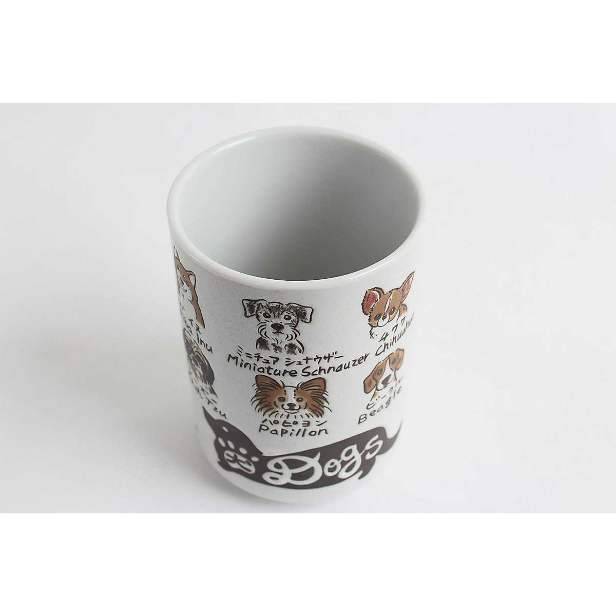 Mino ware Japanese Ceramics Sushi Yunomi Chawan Tea Cup Various Dogs made in Japan (Japan Import) YAY051