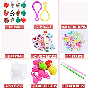 2500+ Rubber Band Bracelet Kit, Loom Bracelet Making Kit for Kids, Rubber Bands Refill Loom Set, Loom Bands Kit,Friendship Bracelet Creativity Birthday Kits