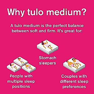 Mattress by tulo, Pick your Comfort Level, Medium King Size 10 Inch Bed in a Box, Great for Sleep and Balance Between Soft and Firm
