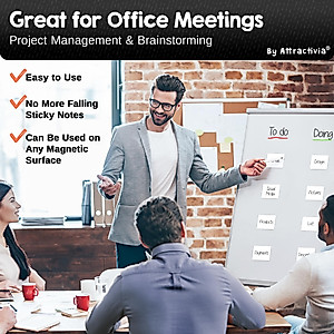 Dry Erase Magnetic Labels 2.8 x 1.8 in, Small Dry Erase Magnets, 40-Pack, White Erasable Write-On All-Purpose Labels, for Office, Education, Home, Whiteboard