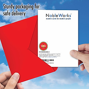 NobleWorks - 12 Cartoon Merry Christmas Cards Funny - Adult Happy Holiday Greetings, Boxed Notecards Bulk (1 Design, 12 Cards) - Snowglobe Blower C7086XSG-B12x1