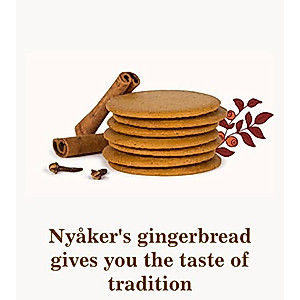 Nyakers Gingerbread Snaps Cookie Tin, Finest Ginger Snaps Original Flavor Swedish Cookie, 750 g - 26.45 oz - 1.65 lbs, With Protective Insert