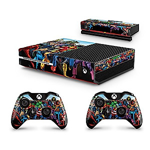 giZmoZ n gadgetZ Superhero Skins for Xbox One Console Decal Vinal Sticker + 2 Controller Set