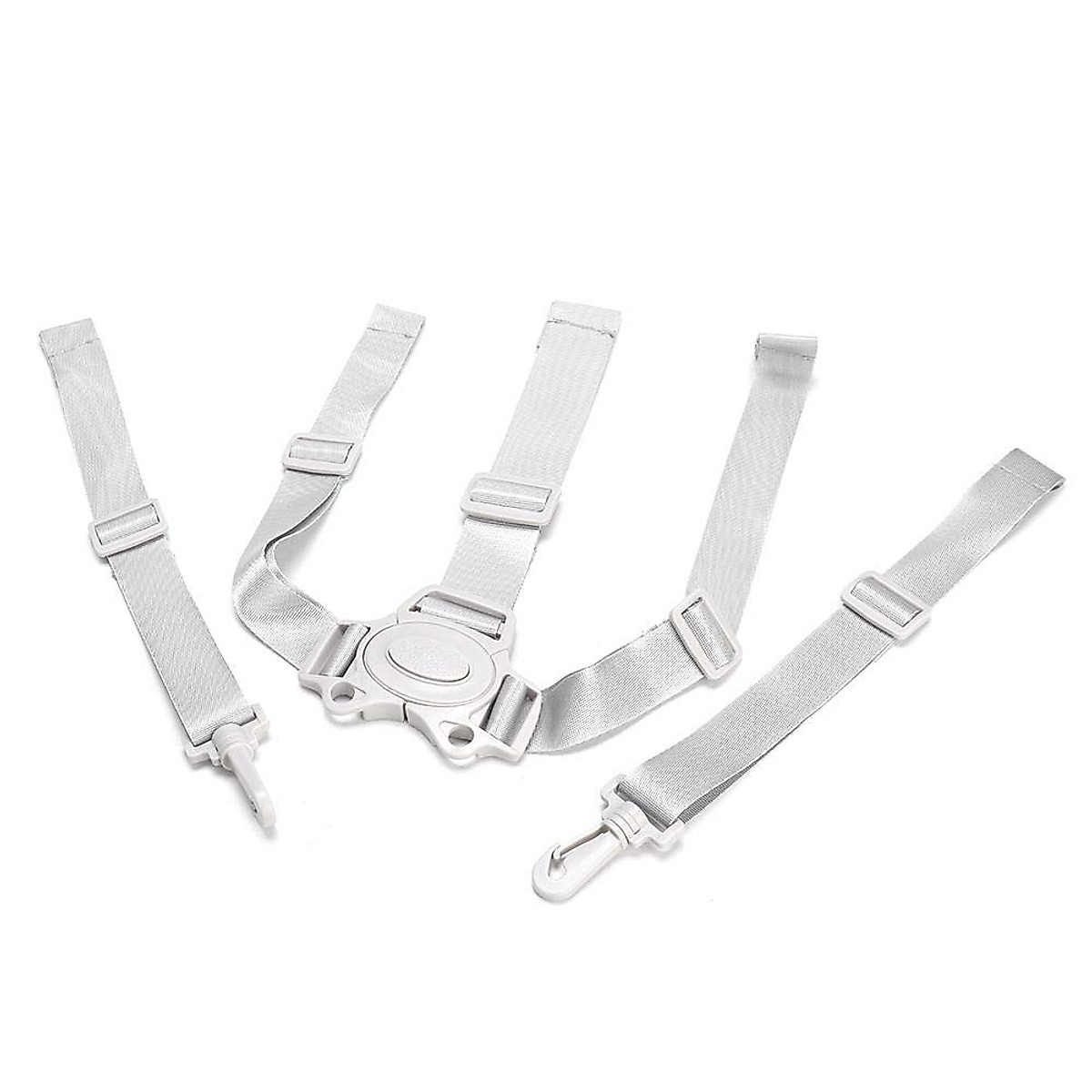 Baby 5 Point Harness Belt Universal Pushchair Children Seat Safety Belt High Chair Straps Protector Safety Strap (Grey)