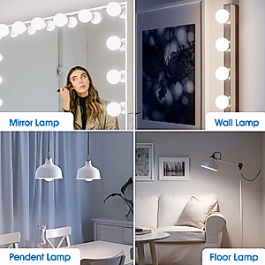 8 Pack G25 Vanity Light Bulb, LED Globe Bulbs for Bathroom Vanity Mirror, 60W LED Light Bulbs Equivalent, Brightness 5000K Daylight E26 Base Bulb, 6W LED for Round Makeup Mirror Lighting Non Dimmable