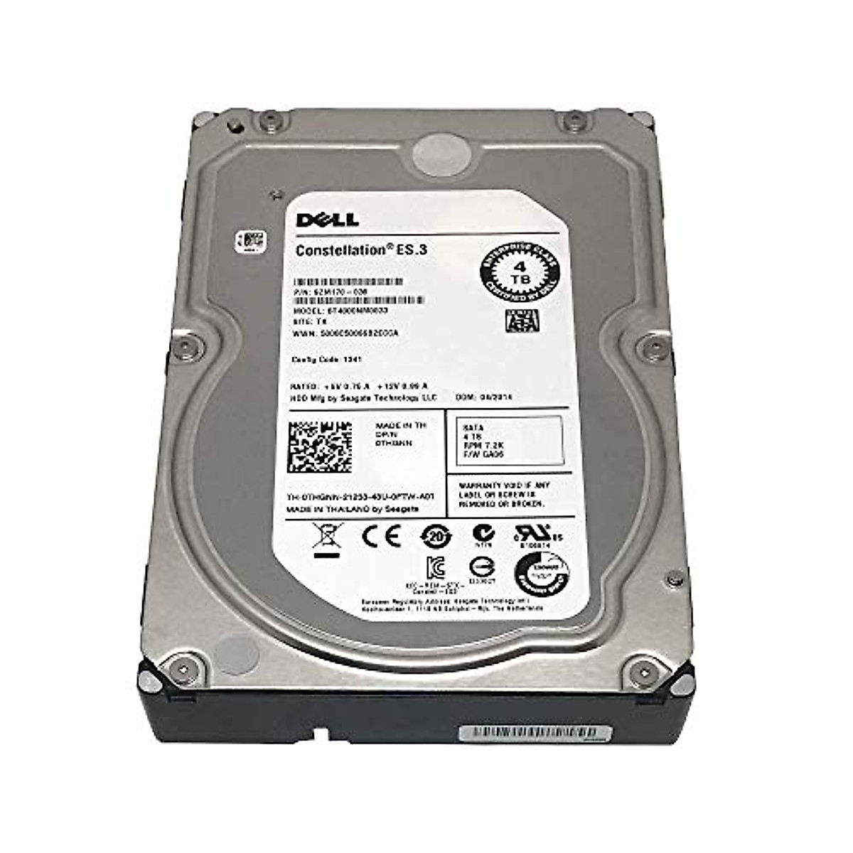 DELL/Seagate Constellation ES ST4000NM0033 4TB 7200RPM 128MB Cache SATA 6.0Gb/s 3.5" Internal Enterprise Hard Drive - 5 Year Warranty (Renewed)