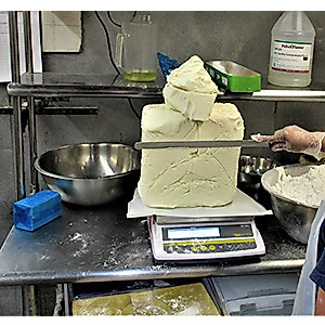 Bleteleh Extra-Long 15-Inch Blade Slicing Knife Serrated Edge, Black Handle