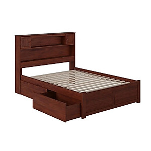 Leo & Lacey Urban Full Storage Platform Bed in Walnut