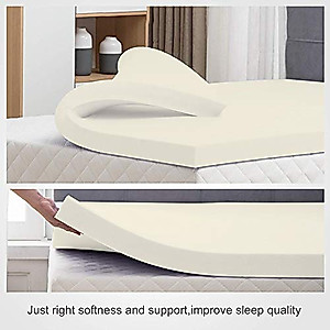 Mattress Solution High Density Foam Topper,Adds Comfort to Mattress, King, 1