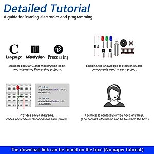 Freenove Ultimate Starter Kit for ESP8266 (Included) (Compatible with Arduino IDE), ESP-12S Onboard Wi-Fi, MicroPython C Code, 714-Page Detailed Tutorial, 218 Items, 109 Projects