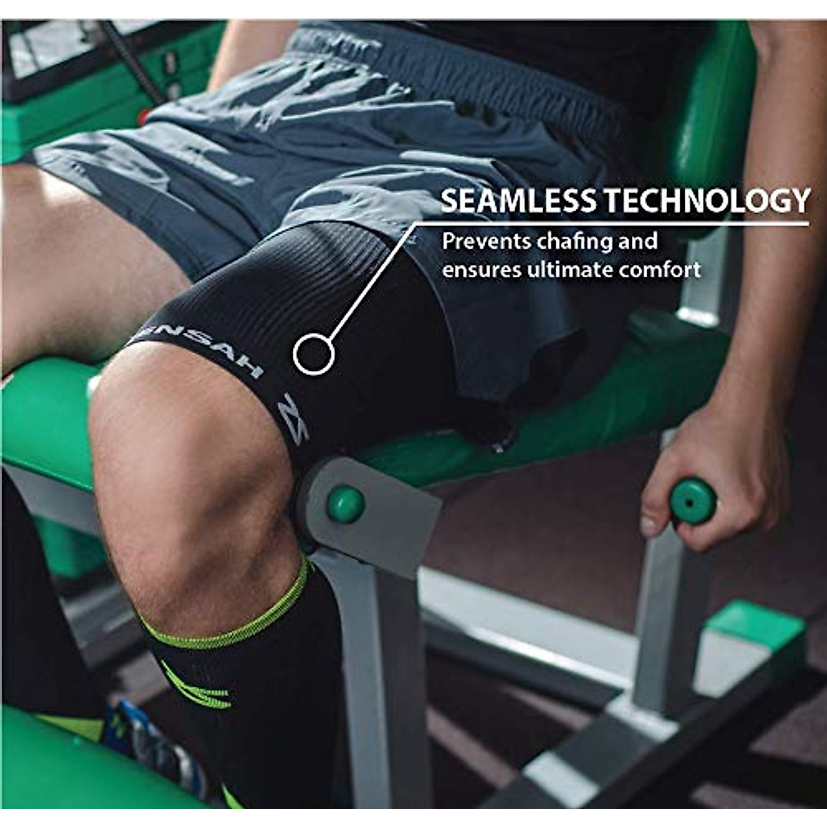 Zensah Thigh Compression Sleeve – Hamstring Support, Quad Wrap for Men and Women - Great for Running, Sports, Groin Pulls (Medium, Beige)