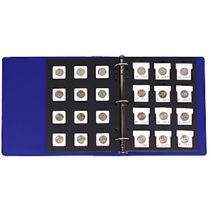 BCW 2x2 Slotted Paper Page for 3-Ring Binder | Black | Holds 12 Coin Flips | Fits Standard 8.5x11 Binders | Ideal for Coin Collection Storage | Paper and Coin Holders | 10 Ct