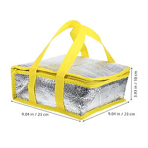 10pcs Pizza Cooler Bag Insulated Bag Pizza Bags for Large Insulated Cooler Bag Insulated Cake Carrier Insulated Pizza Bag Cake Insulation Bag Pizza Tray Bag Plastic Yellow OSOLADY