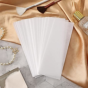 Wax Strips for Hair Removal, 300 Pieces SEPGLITTER 2.8 x 7.9 Inch Non Woven Waxing Strips Face Wax Paper Strips for Women Facial Body Arms Legs Hair Cleaning and Remover