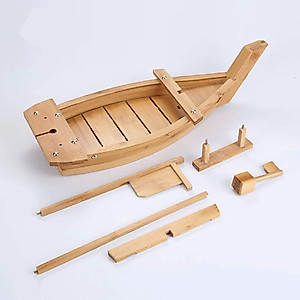 BIPEGE Wooden Sushi Boat Serving Tray, 28 Inch Sushi Plate for Restaurant or Home, Large Size Sushi Tray Serving Boat Plate for Restaurantware (71cm/28inch)