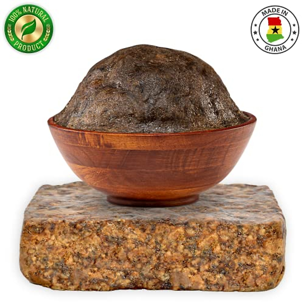 African Black Soap Paste 8 oz. 100% Raw Pure Natural From Ghana. Acne Treatment, Aids Against Eczema & Psoriasis, Dry Skin, Scars and Dark Spots. Great For Pimples, Blackhead, Face & Body Wash.