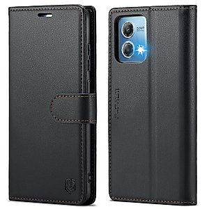 FLIPALM for Moto G Stylus 5G 2023 Wallet Case with RFID Blocking Credit Card Holder, PU Leather Flip Kickstand Shockproof Cover Women Men for Motorola Moto G Stylus 5G 2023 Phone Case(Black)