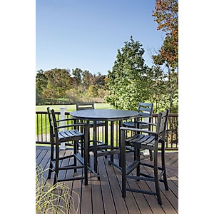 Trex Outdoor Furniture TXS119-1-CB Monterey Bay 5-Piece Bar Set, Charcoal Black