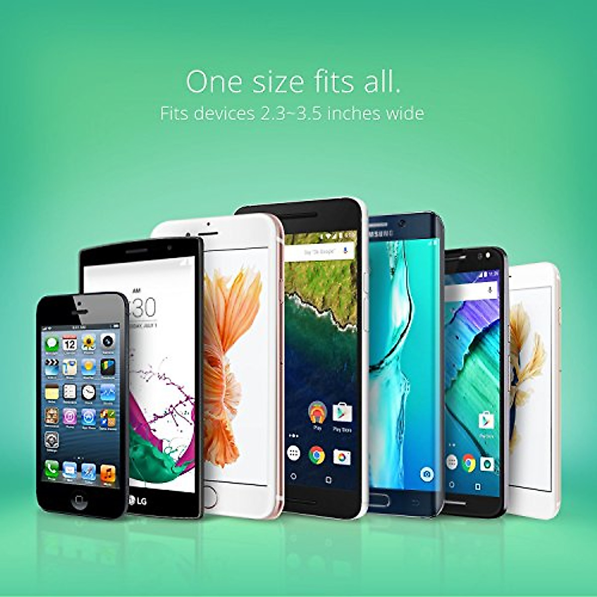 iOttie Easy One Touch Mini Air Vent Car Mount Holder Cradle for iPhone Xs Max R 8 Plus 7 Samsung Galaxy S10 E S9 S8 Plus Edge, Note 9 & Other Smartphone