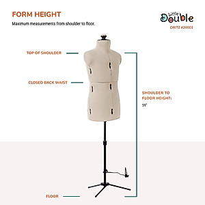 Dritz Little Double Adjustable Dress Form, Child, Beige - 20001