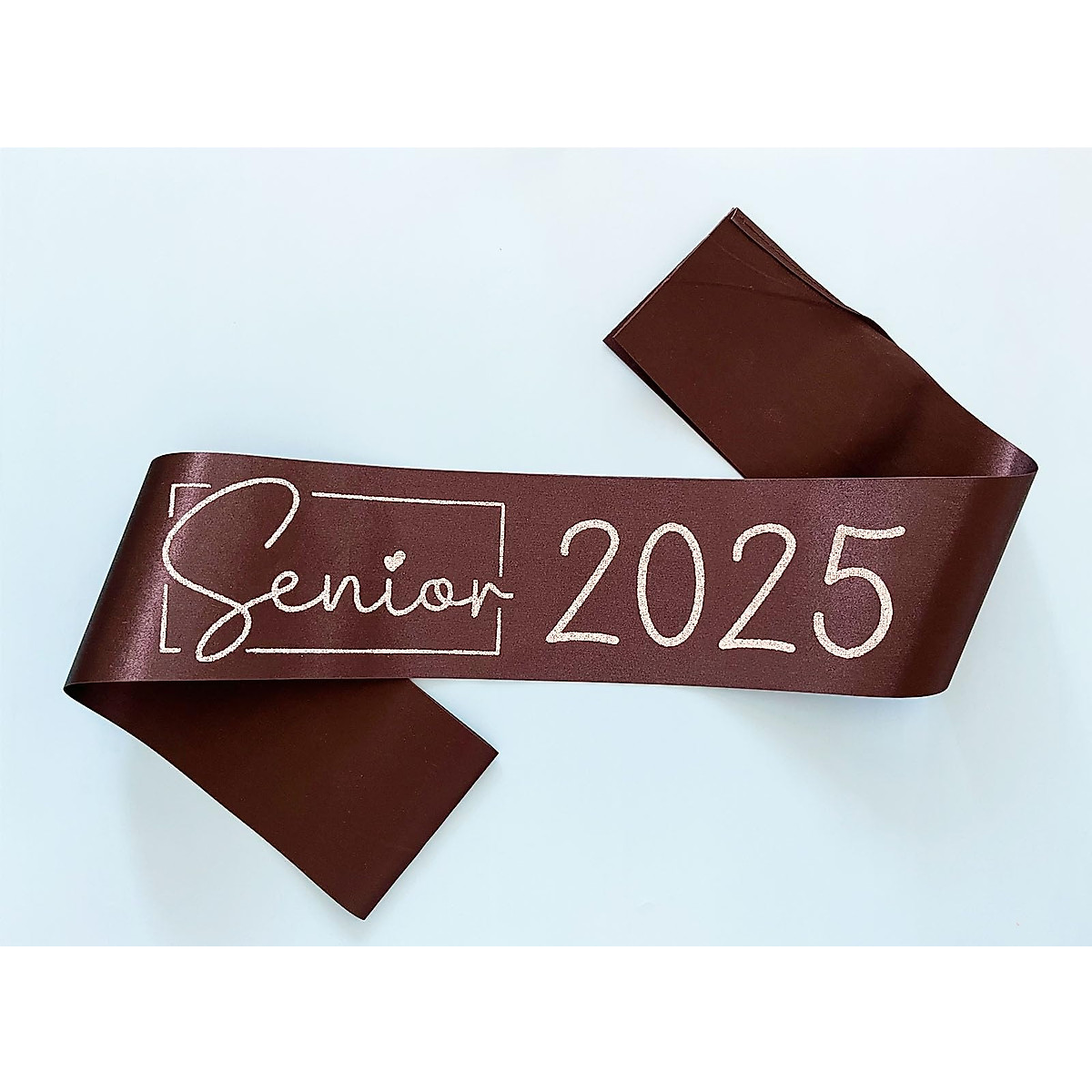 Generic Senior Sash 2025, 8 Pack Silver Glitter Black Satin Finally Graduated Senior Cheerleader Sashes for Class of 2025 Graduation Party Supplies