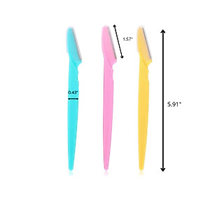 Stacy Talan Eyebrow Razor 18 Pcs Facial Shaver Multipurpose Exfoliating Darmaplane Tool with Precision Cover for Women 6 Packs