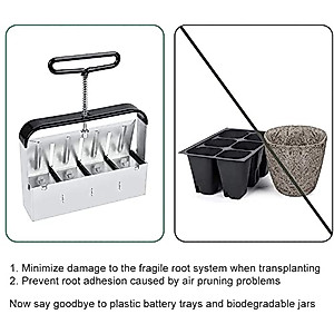 Manual Soil Block Maker Micro Soil Blocker Set 2 inch Soil Block Soil Blocking Tool for Seed Stater Tray (A)